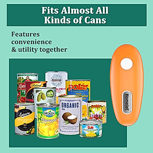Homelet Electric Can Opener Smooth Edge Safe One Touch Labor Saving Heavy Duty Stainless Steel Automatic Can Opener For Seniors/Arthritics/Women/Kid Kitchen Camping Bottle Opener
