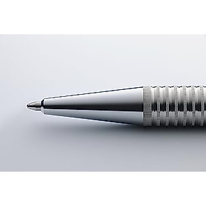 Lamy logo brushed - Ballpoint Pen in an elegant & robust stainless steel case - line width M - including large capacity refill M 16 in black