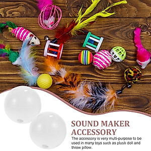 STOBOK 50PCS Noise Maker Repair Ball Rattle Box Repair Toy Insert Maker Sound Ball Toys Squeaker Noise Maker Rattle Insert Crafts Replacement Accessories for Kids Toy ( 24mm )