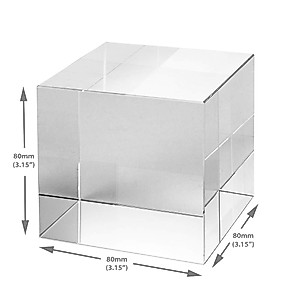 Amlong Crystal K9 Optical Glass Prism Cube, 80mm (3.1 Inch)