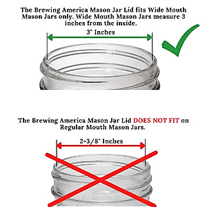 Mason Jar Lids Wide Mouth Plastic 4 pack-USA Made-Flip Cap Screw Top Pour Spout Drink Hole - Leak-proof for Kerr and Ball Canning Jars - Airtight for Drinks to Go and Controlled Pouring - Teal