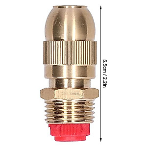 Water Spray Head, Brass Adjustable 2Pcs Lawn Sprayer Nozzle for Gardens for Greenhouses