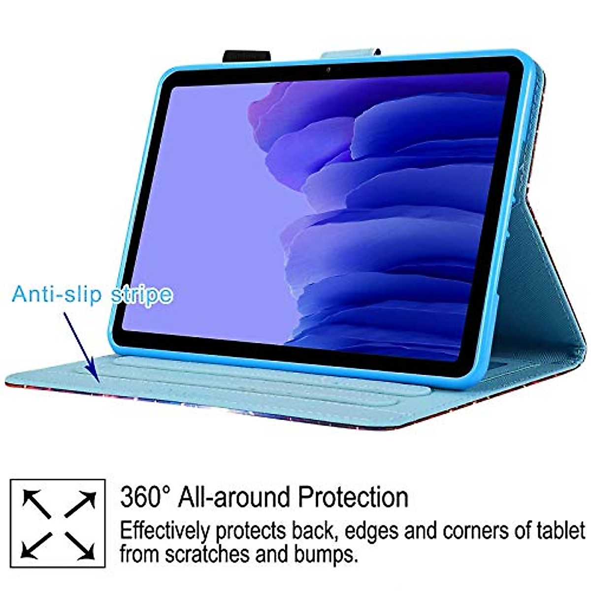 Birdtab for Samsung Galaxy Tab A7 10.4 Case 2020 Multi-Angle Smart Stand Shell Cover Case for Samsung Galaxy Tab A7 10.4 inch Tablet SM-T500/T505/T507 Case,Beautiful Hummingbird