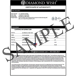 Diamond Wish - 1/4 carat Lab Grown Diamond Round Stud Earrings in 14k White Gold (E-F, SI1-SI2, cttw) 4-Prong Basket Screw Back