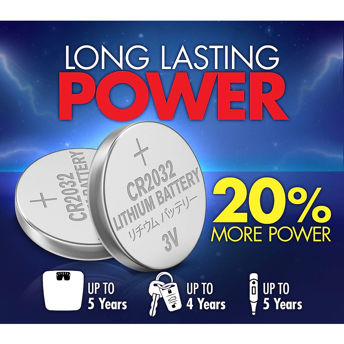 ACDelco 24-Count CR2032 Batteries, Lithium 3V Coin Cell Button Battery Pack for Watch and Small Electronics, 5 Year Shelf Life
