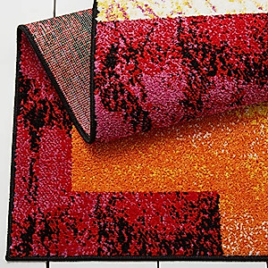 Home Dynamix Splash Scarlet Rug 1'9"x7'2" Ivory/Pink/Orange/Blue