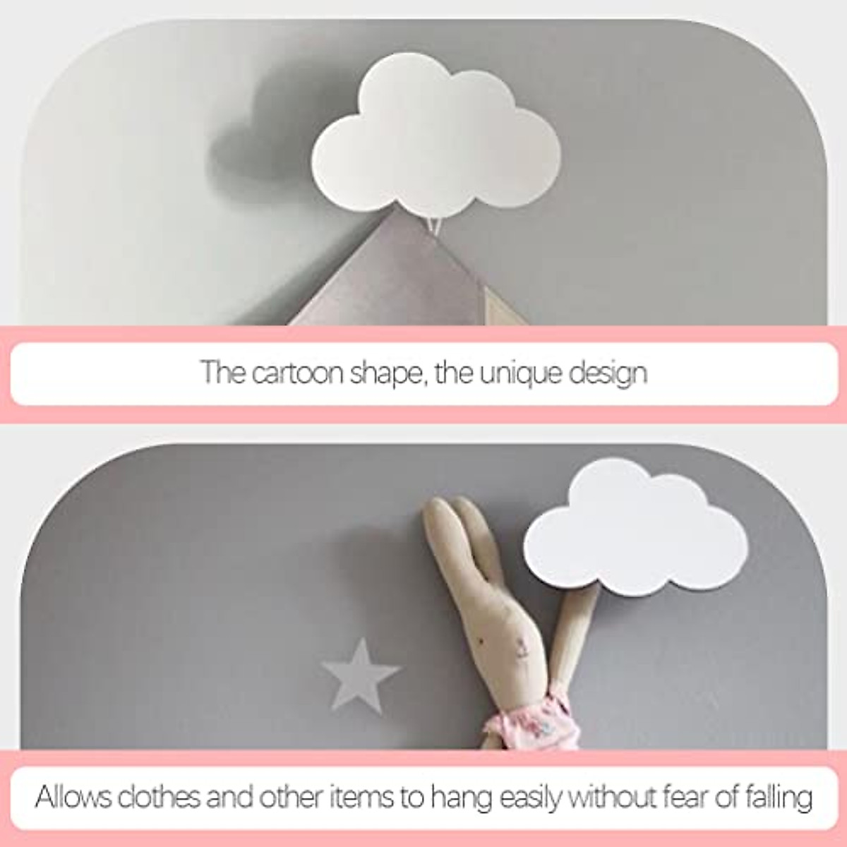 Cabilock 4pcs Hanger Hooks Cloud Wall Hanger Bathroom Wall Hooks Magnetic Goose Cloud Hook Wall Storage Shelf Decoration Hat Wooden Decor Wooden Wall Hooks Child Wall Hanging Key Cabinet
