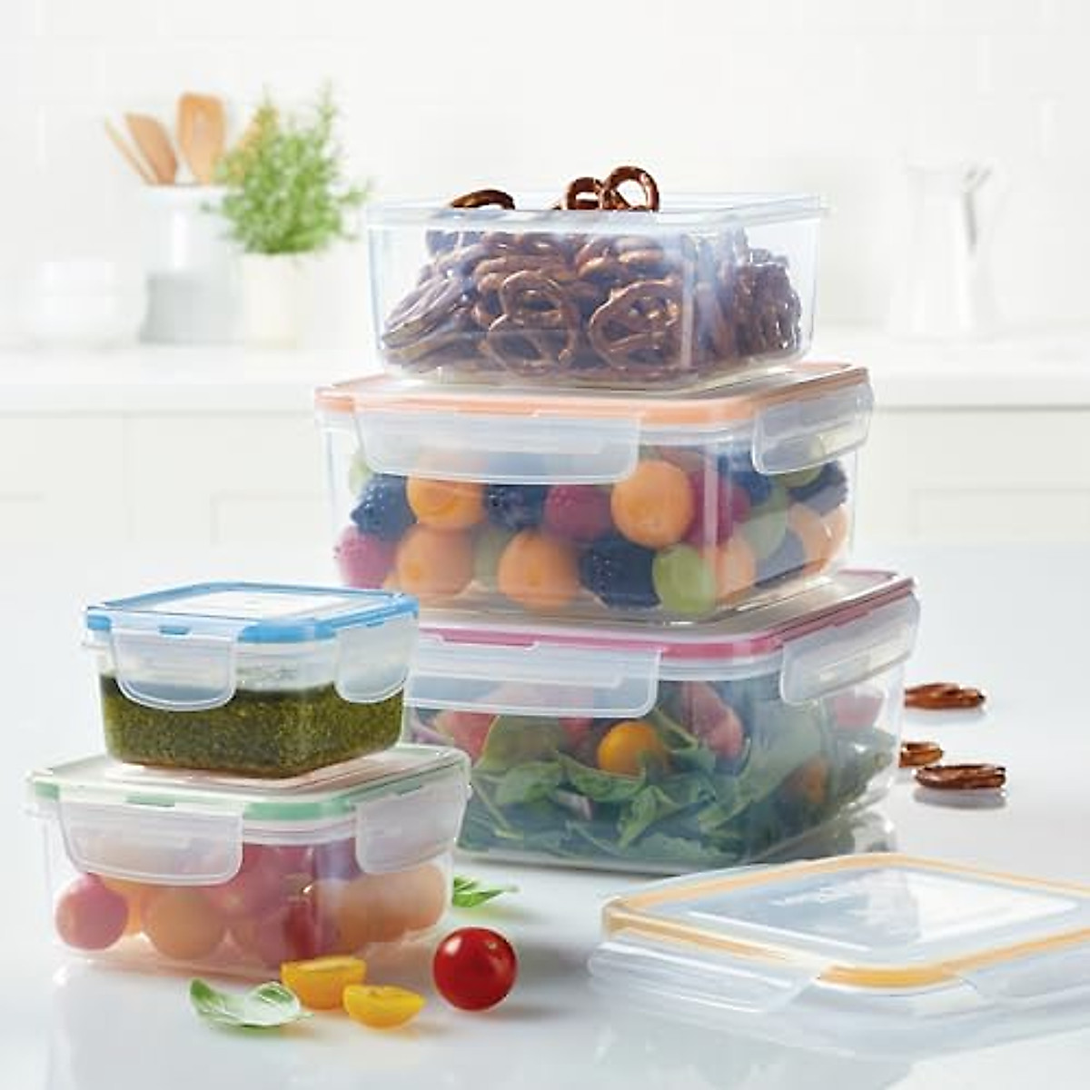 LocknLock Food Storage Container Set, 10 Piece, Clear
