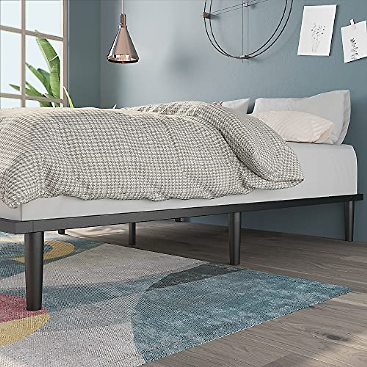 ZINUS Parker Platform Bed with Tapered Legs, Wood Slat Support, No Box Spring Needed, Easy Assembly, Full