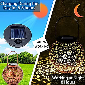 Misawce 2 Pack Solar Lanterns Replacement Tops for Outdoor Hanging Lanterns, Solar Lanterns Battery Box, Solar Lanterns Replacement Accessories（ 2.76 inch）