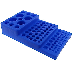 E-outstanding Test Tube Rack Blue Multifunctional Trapezoidal Test Tube Stand Holder Vial Rack for 0.2ml-50ml Test Tube