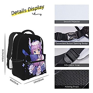 Anime Miss Kobayashi'S Dragon Maid Kanna Kamui Laptop Backpack Boy Girl Casual Bag Travel Daypack Bookbags