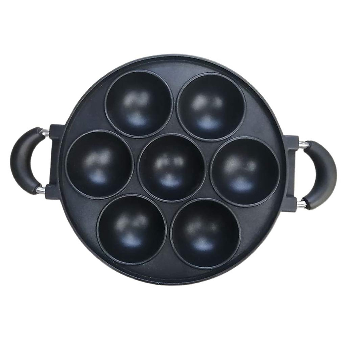 DarklIp 7-Hole Cake Cooking Pan Cast Iron Omelette Pan Non-Stick Cooking Pot Breakfast Cooking Pie Cake Mold Kitchen Cookware Cake Cooking Pans Nonstick Set