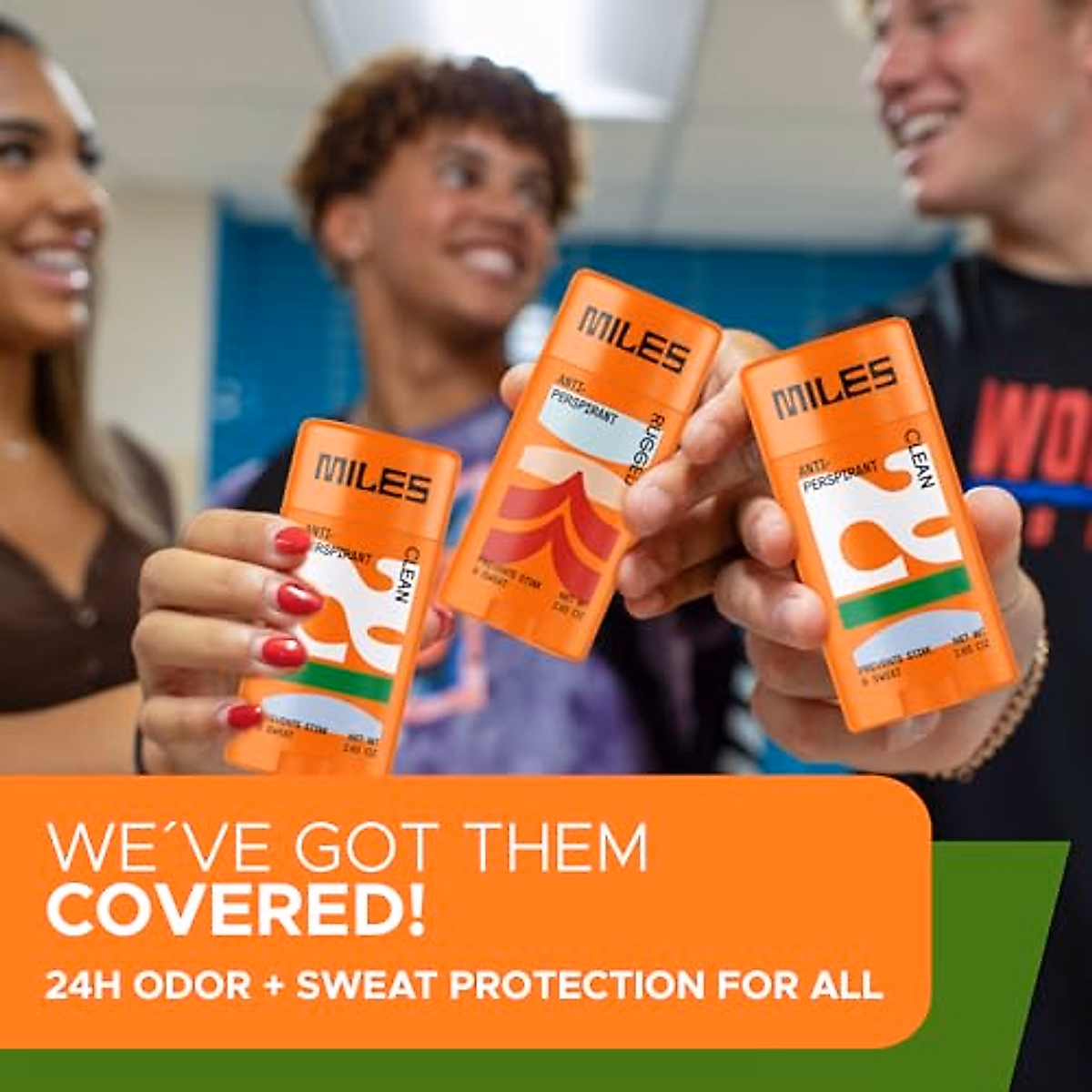 Miles Antiperspirant Deodorant Stick for Teens, Tweens and Kids Boys and Girls - Sweat and Odor Protection, Made in USA - Clean Scent, 2-Pack