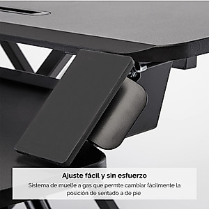 Fellowes Corsivo Height Adjustable Standing Desk, Sit to Stand, Gas Spring Riser Converter, Tabletop Workstation, Desk Riser (8091001)