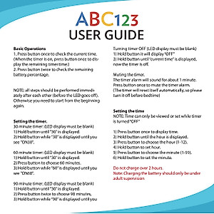 ABC123 Potty Training Watch - Baby Reminder Water Resistant Timer for Toilet Training Kids & Toddler (Blue)