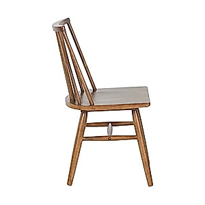 East at Main 100% Solid Wood Dining Chairs - 21”D x18”W x32.5”H - Handcrafted Set of 2 Modern Wooden Accent Chair for Kitchen Office Farmhouse Dining Room Furniture (Walnut)