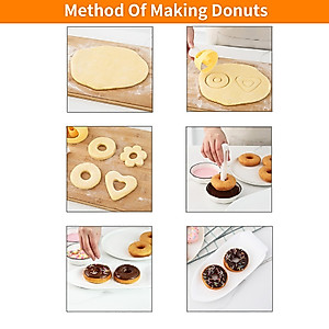 Donut Cutter with Dipping Plier, Donut Maker DIY Doughnut Cutter Biscuit Stamp Mould Desserts Cutter mould Kitchen Baking Tool