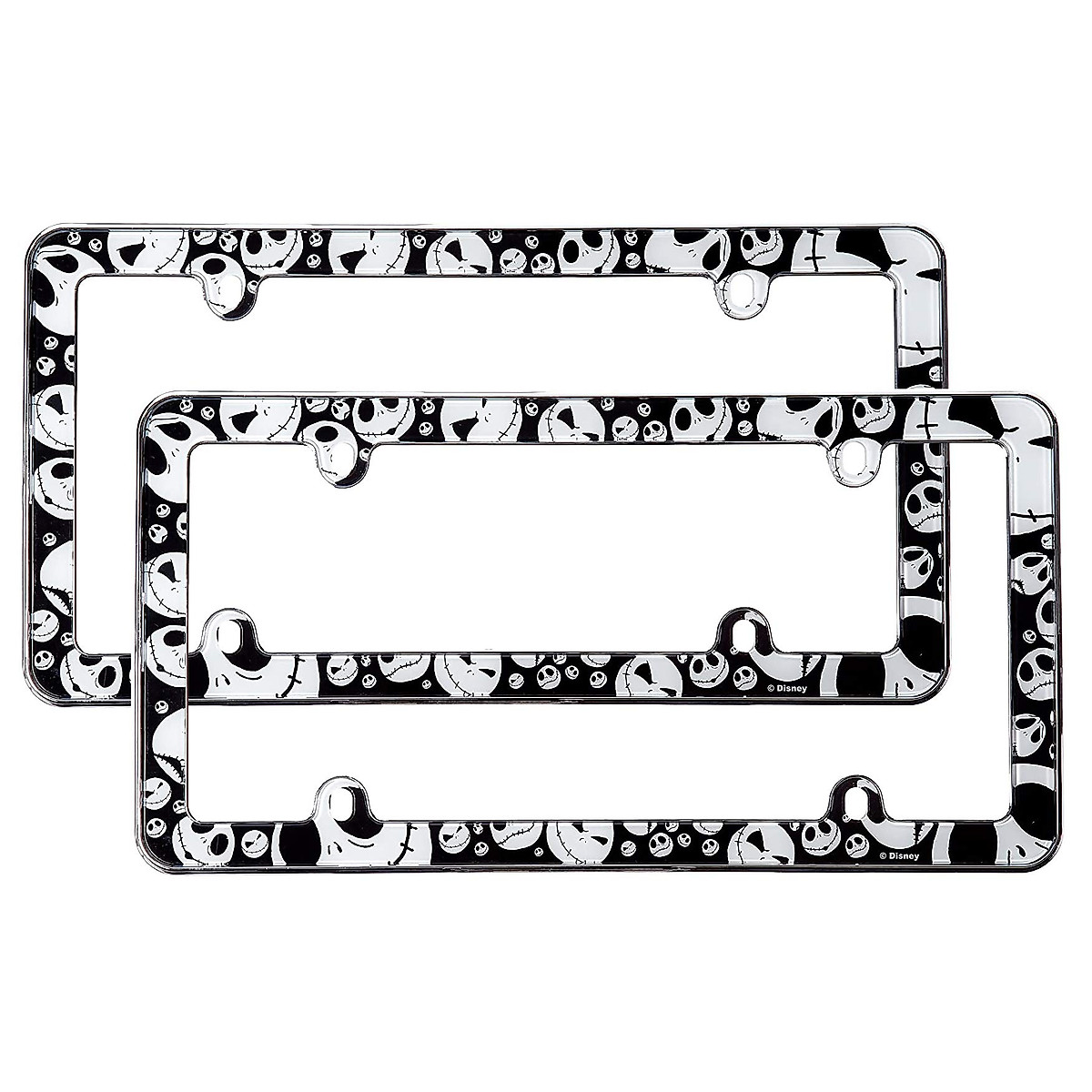 Pair of Disney Nightmare Before Christmas Jack Skellington Plastic License Plate Frame