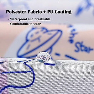 Fewlby Toddler Raincoat Boys Girls Rain Poncho Lightweight Waterpoof Kids Rain Jacket Children Rainwear 2XL Size 9-18 Years