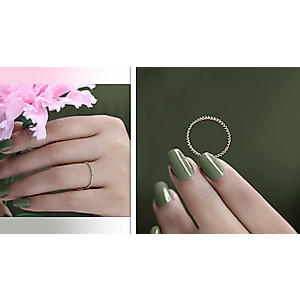 Dazzlingrock Collection 1.4mm Beaded Style Minimalist Ball Chain Design Wedding Band for Her in 14K Yellow Gold Size 6