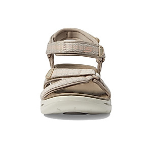 Skechers Women's River Sandal, Taupe, 8