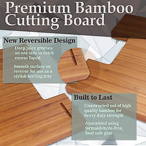 BambooMN Bamboo Griddle Cover/Cutting Board for Viking Cooktops, New Vertical Cut, Small (10.25"x19.8"x0.75")