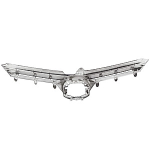 ECOTRIC Front Bumper Upper Hood Grille Compatible with 2017-2019 Toyota Corolla Base CE LE L XLE Sedan 4-door Black Replacement For 5311102B00