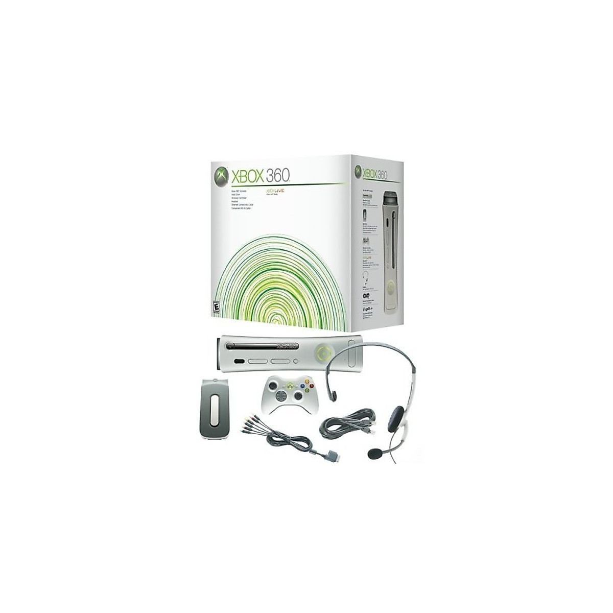 Microsoft Xbox 360 Go Pro Console Bundle (Original & Rare White Jasper)