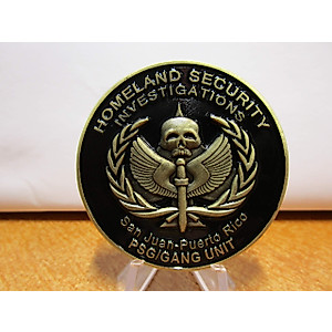 Ice Hsi Investigations San Juan Puerto Rico PSG Gang Unit Challenge Coin