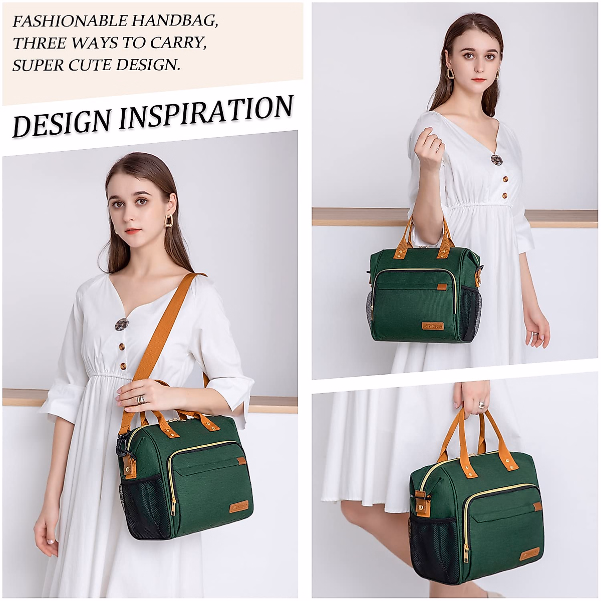 Cooler Bag - Insulated Soft Side Cooler Portable Cooler Beach Bag for Lunch, Picnic, Grocery, Shopping, Camping & Road Trip, Leakproof Lightweight Soft Side Car Cooler with Adjustable Shoulder Strap