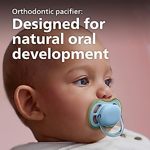 Philips Avent Ultra Air Pacifier - 4 x Light, Breathable Baby Pacifiers for Babies Aged 6-18 Months, BPA Free with Sterilizer Carry Case, SCF085/54