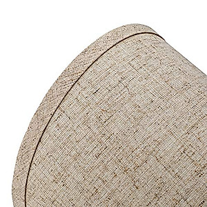 Double Small Lamp Shade Clip On Bulb Set of 2 for Candelabra Bulbs, ALUCSET Barrel Fabric Lampshade for Table Chandelier Wall Lamp 5x8x7 Inch 2Pcs (White/Brown)