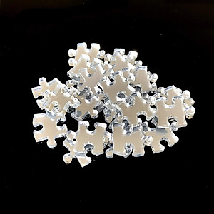 Super Cool Creations Jigsaw Shaped Crafting Mirrors, Set of 10, Many Colours, Shatterproof Acrylic, Pink Mirror, Pack of 10 x 5cm