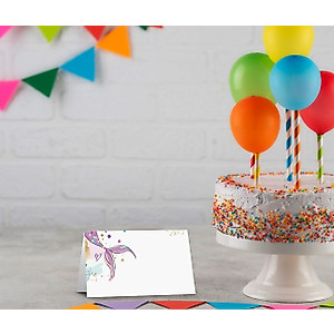 Table Place Card, Mermaid Themed Tent Style Cards, Pack of 25 Half-Fold Reception Place Card, Perfect for Baby & Bride Shower, Mermaid Birthday Party, Wedding C10