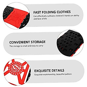 Cabilock 1pc Clothes Folding Board Plastic Laundry Folders Shirt Folding Board Closet Organizer Clothing Tray Kids Shirt Plastic File Folders Tool Organizer Bag Plastic Stacking Board Red