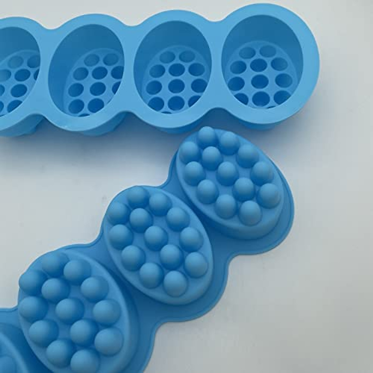 2 Pieces Silicone Massage Soap Mold Oval Massage Soap Bar Making Mould Silicon Candle Candy Chocolate Cake Baking Pan