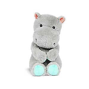 B. toys- B. softies-Happy Hues- 12" Plush Hippo-Stuffed Animal – Soft & Gray Hippopotamus Toy – Washable Toys for Baby, Toddler, Kids –Happy Hues- Gerry Grey Hippo0 Months +