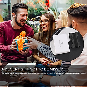 Zeeker Minimalist Wallet for Men,RFID Blocking Metal Card Holder Wallet, Slim Wallet with Cash Strap Tactical Wallet for Men & Women,Black