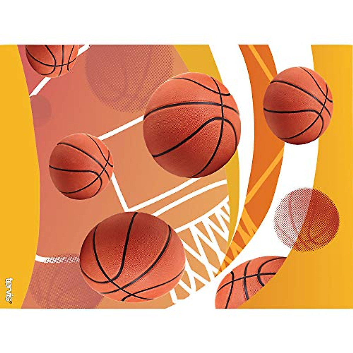 Tervis Basketballs Net & Golden Background Made in USA Double Walled Insulated Tumbler Travel Cup Keeps Drinks Cold & Hot, 24oz, Lidded