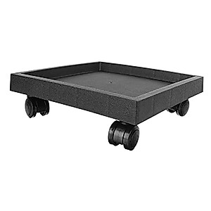 SECFOU 1pc Flower Pot Tray Tripod Dolly Metal Utility Cart Furniture Rollers Plant Stand Wheels Planter Saucer Tray Plant Caddy Square Outdoor Flowerpot Tray with Wheels Plant Pot Tray