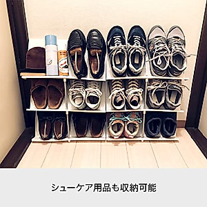 like-it Shoe Storage, 3 Tiers, Width 17.7 x Depth 6.9 x Height 23.8 inches (45 x 17.5 x 60.5 cm), White, Made in Japan, Short Boot Storage, Space Saving, Boot Storage Rack, Magazine Rack