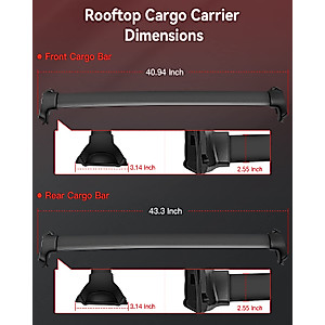 GDSMOTU 2Pcs Roof Racks Cross Bars Compatible for Honda CR-V 2017-2022 Luggage Cargo Carrier, Black 165LBS Aluminum Cargo Carrier Rooftop Bag Luggage Racks Cross bar