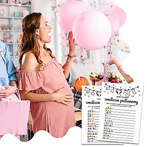 Baby Shower Game Cards, Fun Guessing Game Girls Boys Babies Gender Neutral Ideas Shower Party, Baby Shower Ideas, Party Activities Ideas Supplies, 30 Game Cards Included