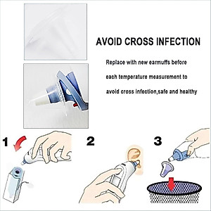 Disposable Ear Thermometer Probe Covers - 1000pcs Upgraded Version Thermometers Lens Filters Refill Caps for All Braun Thermometer Digital Thermometer Protective Cover for Baby Adults Kids Infant