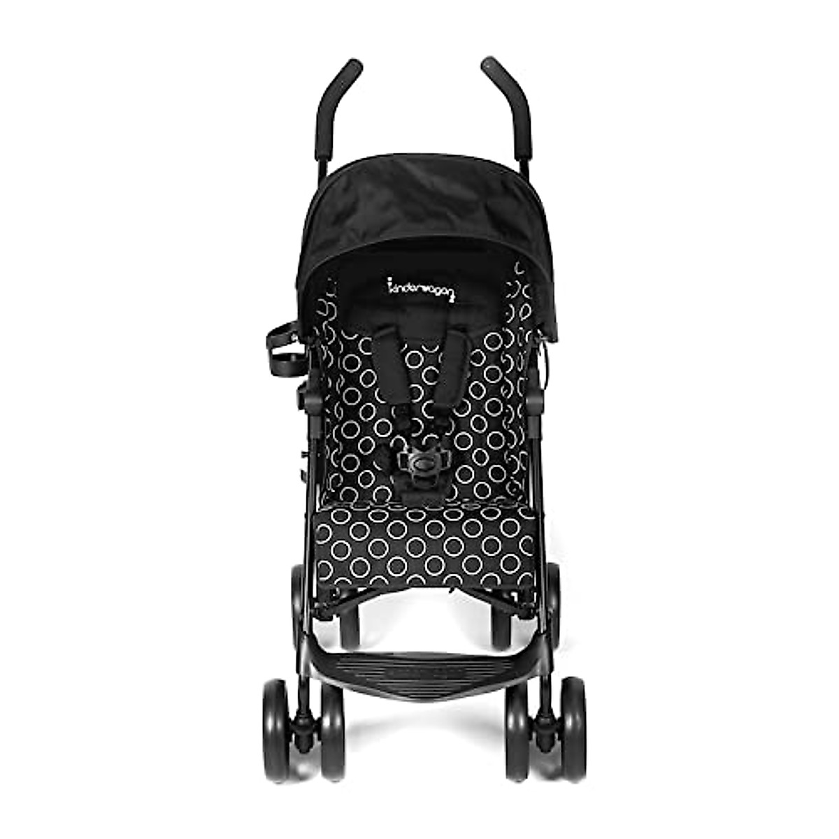Kinderwagon Skip Baby Stroller, Lightweight Stroller, Compact Stroller, Infant car seat Compatible, Includes rain Cover and Removable Cup Holder (Black)