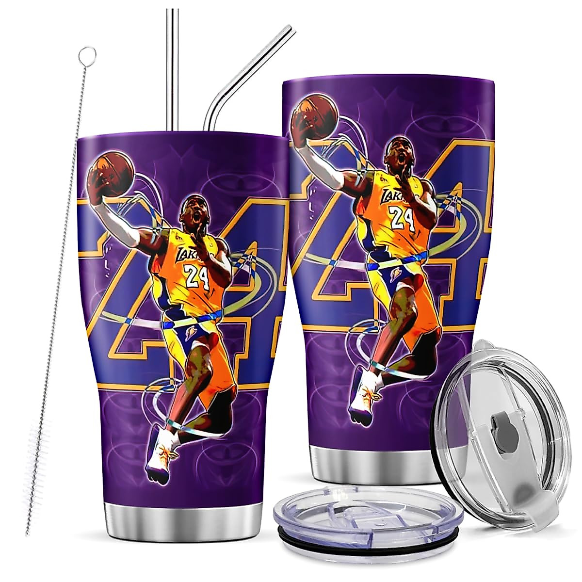 KINGGGGG Tumbler 30 Oz The Coffee Great Insulated Player Stainless In with Lid and Straw 24 Steel