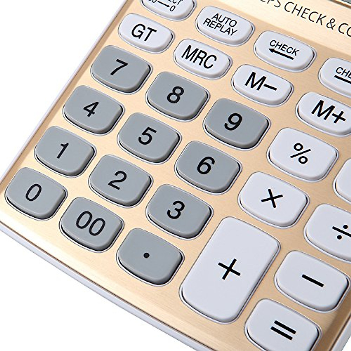 Meichoon Standard Function Desktop Calculator, Solar Battery Dual Power with 12 Digit Large LCD Display Basic Calculating Machine for Office/Home Elegant Design KA05