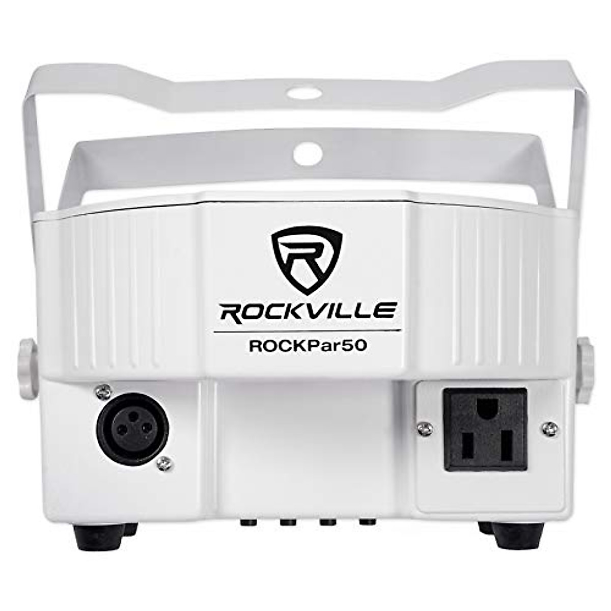 (2) Rockville LED RGB Par Can Wash Light Bundle: DJ/Club/Stage Wash Light, (1) Universal Travel Bag, (1) 25ft 3 Pin DMX Lighting Cable, (1) 10ft 3 Pin DMX Lighting Cable (5 Items)