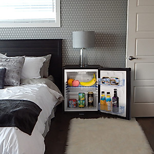 SMETA Compact Refrigerator Lockable for Semi Truck RV Apartment Dorm Office, 1.7 Cu. Ft Mini Fridge with Lock for Beverage, Quiet, Reversible Door